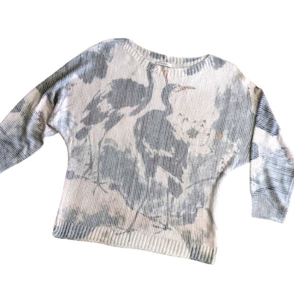 Sioni | Sweaters | Sioni Sweater Bird Crane Dolman Sleeves Size M ...